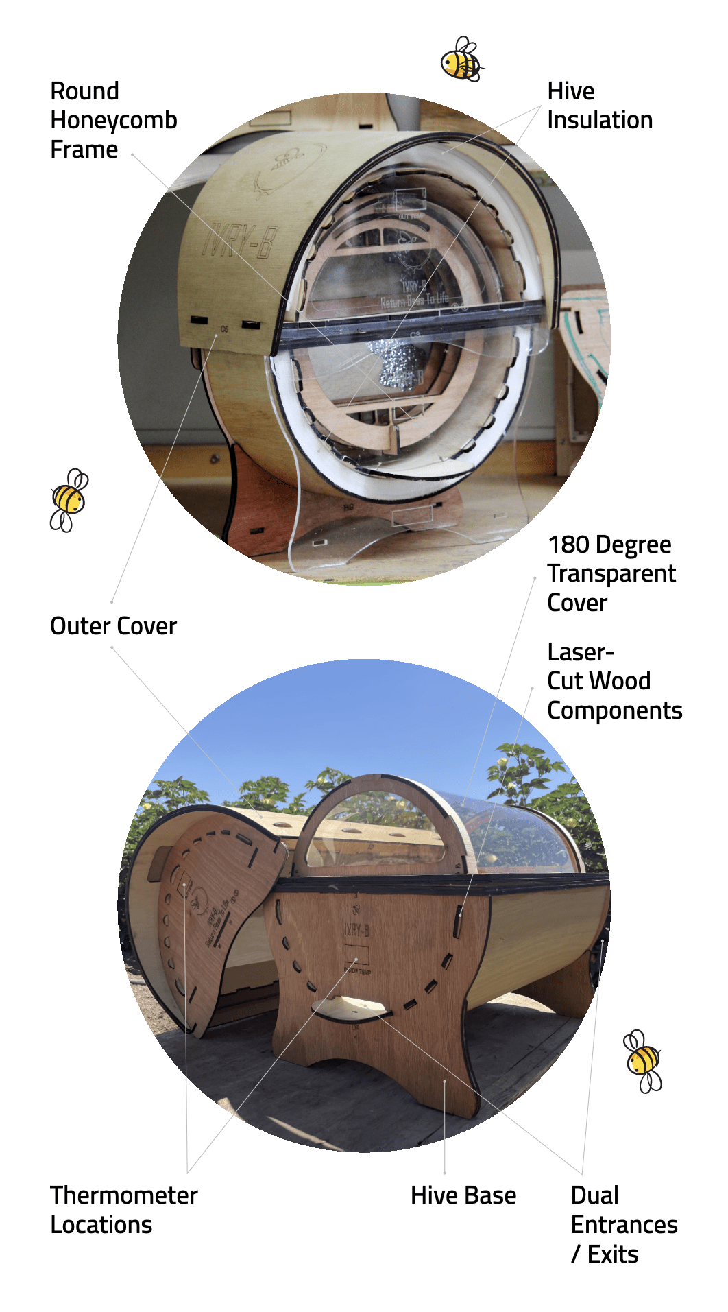 Ivry-B - The World's First Transparent and Round Beehive